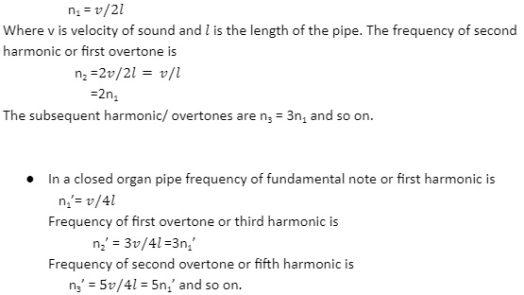 Standing waves in strings and organ pipes