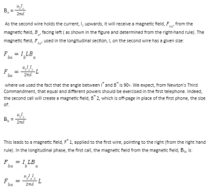 The force between two parallel current carrying conductors- definition ...