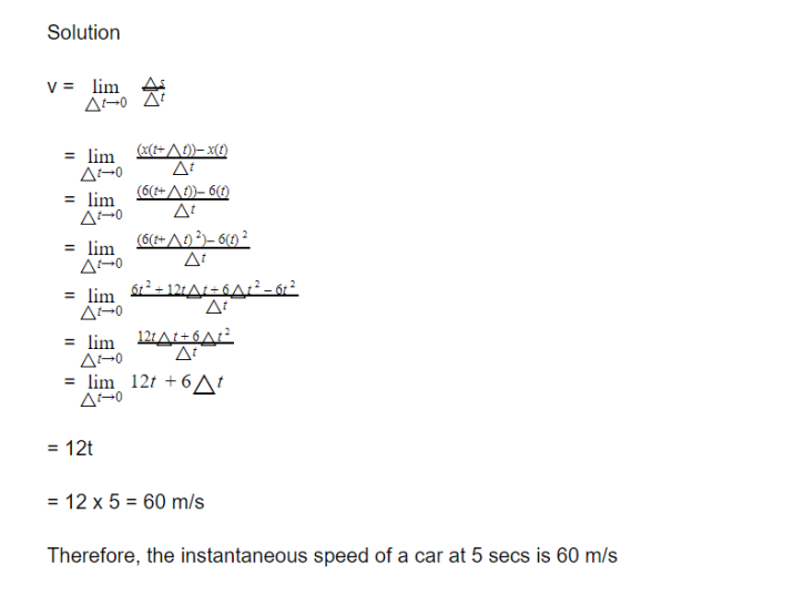 CBSE Class 11: Physics-Instantaneous Speed