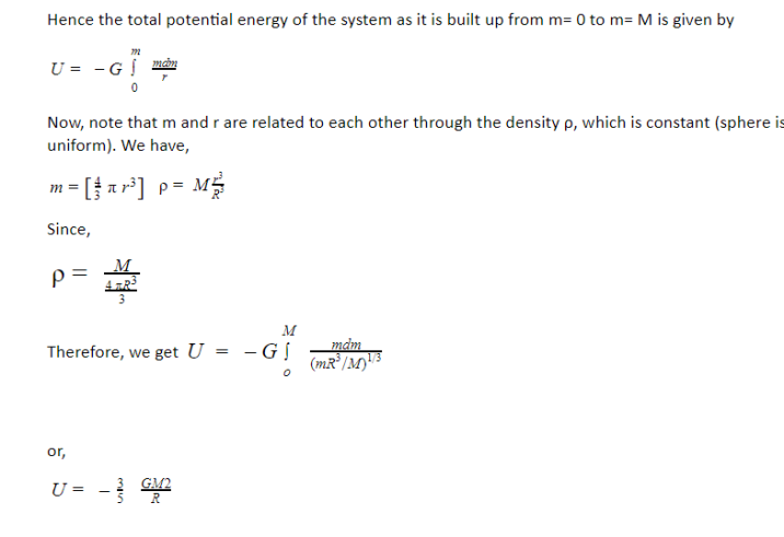 JEE 2022 on Gravitational Self-Energy