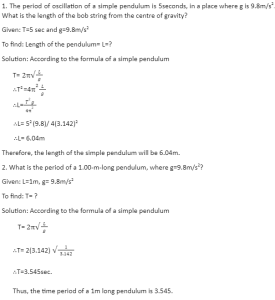 Simple pendulum and Second’s Pendulum