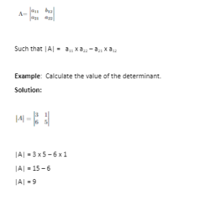 Determinant Of A Square Matrix (Up To 3 X 3 Matrices)_Maths