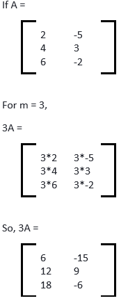 Multiplication of Matrix by scalar and Matrix Multiplication