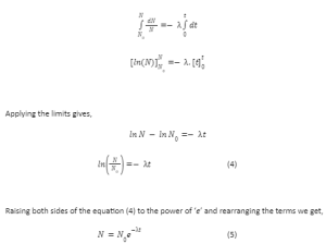 Law of radioactive decay