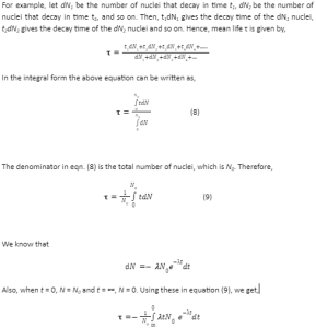 Law of radioactive decay