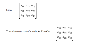 Transpose of A Matrix