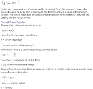 JEE 2022: Physics- Central Force