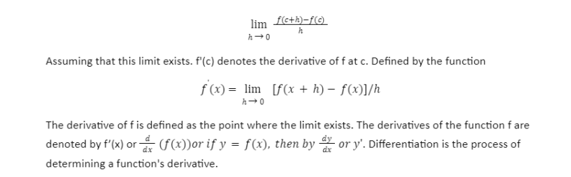 Notes on Differentiation rules