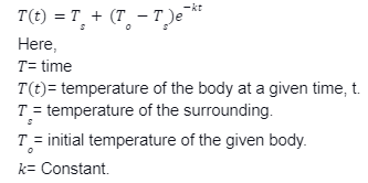 Notes on THE METHOD TO APPLY NEWTON'S LAW OF COOLING
