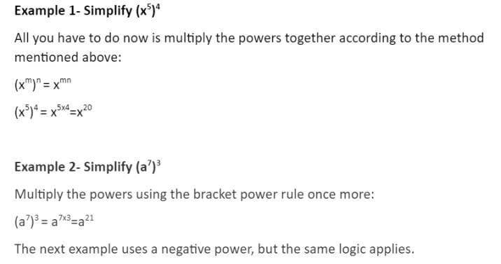 Notes on The Third Law of Indices: Brackets