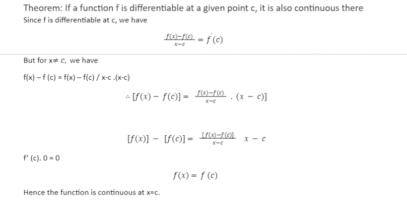 Notes on Differentiation rules