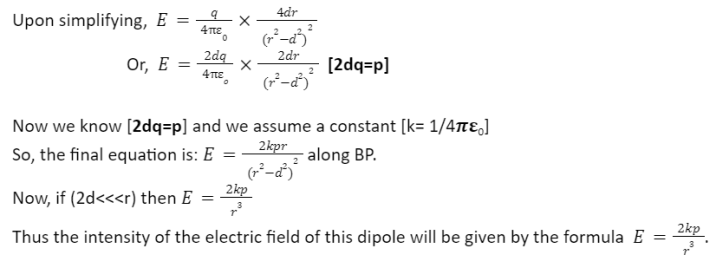 Electric Field of a Dipole: Example and formula
