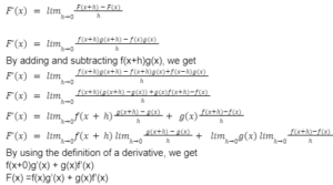 How to Prove Product Rule Formula Using the First Principle