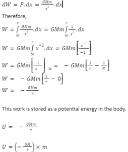 Relation between gravitational field intensity and gravitational potential