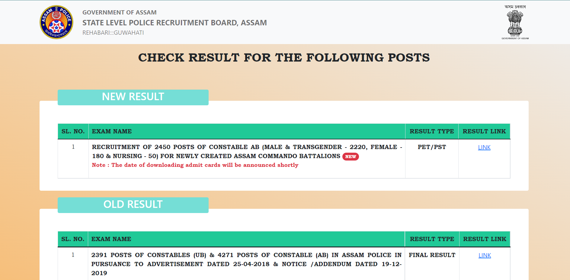 Assam Police SI Result 2022 - About Result, Result Date, Download Link ...