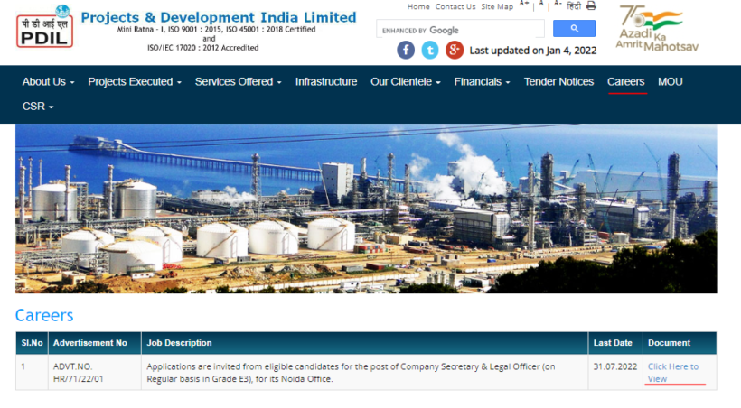 PDIL Recruitment 2022, Apply Online for the Posts of Secretary and ...