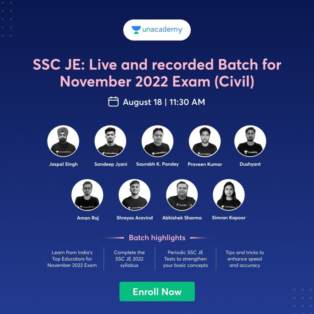 SSC JE 2022 - Notification, Exam Date & Recruitment